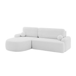ECKSOFA mit Schlaffunktion und Bettkasten LIRA-L - 264x172x89 Wei&szlig;