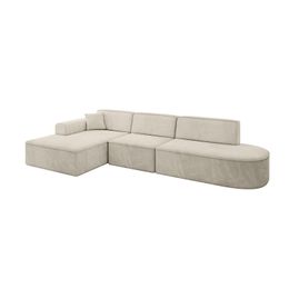 ECKSOFA Ottomane Links IREA-L2-v3 - 328x171x79 cm Dunkelgrau