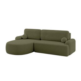 ECKSOFA mit Schlaffunktion und Bettkasten LIRA-L - 264x172x89 Gr&uuml;n