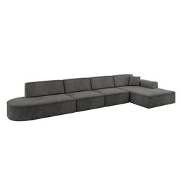 ECKSOFA Ottomane Rechts IREA-L3-v3 - 412x165x77 cm Ecru