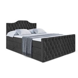 BOXSPRINGBETT VILA-1-Z KING - 120x200 - H3/H4 - Schwarz