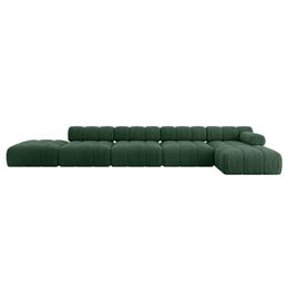 ECKSOFA modulares Sofa Lizur-L3 - 475x160x70 cm Gr&uuml;n Cord