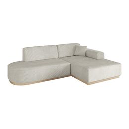 ECKSOFA Ottomane Rechts IREA-L1 - 232x165x80 cm Creme
