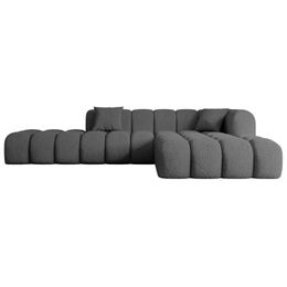 ECKSOFA Ottomane Rechts OLEA-L2 - 289x176x71 cm Grau