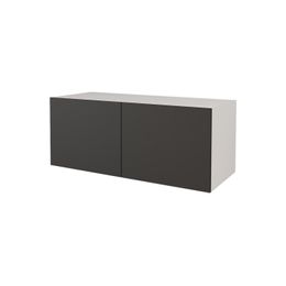 LOWBOARD ELIO-W 100x40x40 cm - Wei&szlig; / Schwarz