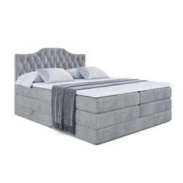 BOXSPRINGBETT VILA-1 KING - 160x200 - H3/H4 - Grau