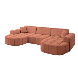WOHNLANDSCHAFT LIVO-U1 - 315x173x79,5 cm Apricot
