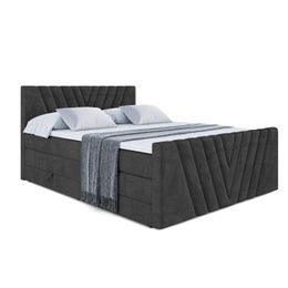 BOXSPRINGBETT ERNINA-Z KING - 140x200 - H3/H4 - Schwarz