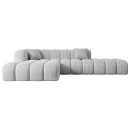 ECKSOFA Ottomane Links OLEA-L2 - 289x176x71 cm Grau
