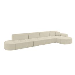 ECKSOFA Ottomane Rechts LIVO-L3 - 422x173x79,5 cm Beige