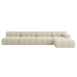 ECKSOFA modulares Sofa Razon-L3 - 380x160x70 cm Beige Boucl&eacute;