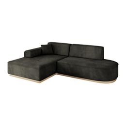 ECKSOFA Ottomane Links IREA-L1 - 232x165x80 cm Schwarz