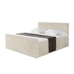BOXBETT mit Matratze H3 und Lattenrost - TOLO-Z - 140x200 Cord - Creme