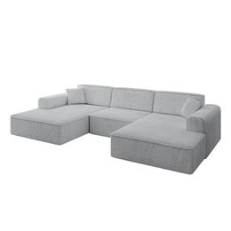 WOHNLANDSCHAFT IREA-U1-v3 - 301x165x77 cm Grau