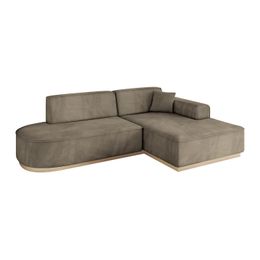 ECKSOFA Ottomane Rechts IREA-L1 - 234x171x83 cm Braun