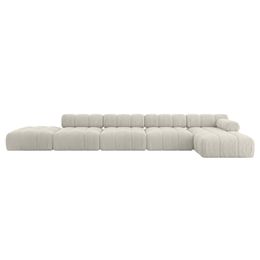 ECKSOFA modulares Sofa Lizur-L3 - 475x160x70 cm Creme Cord