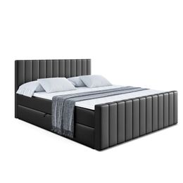BOXBETT EDITA-Z - 140x200 cm - H3 - Schwarz Hochglanz