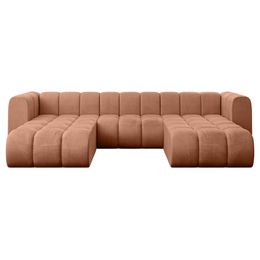 WOHNLANDSCHAFT modulares Sofa Joren-U1 - 319x177x70 cm Apricot