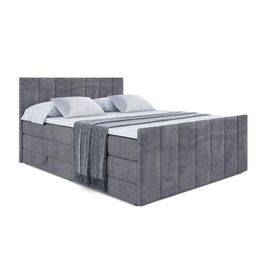BOXSPRINGBETT MOETI-Z KING - 120x200 - H3/H4 - Dunkelgrau
