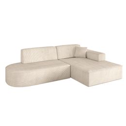 ECKSOFA Ottomane Rechts IREA-L1-v4 - 232x165x77 cm Beige