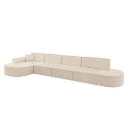ECKSOFA Ottomane Links TARO-L3 - 413x171x79,5 cm Beige