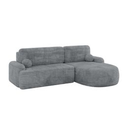 ECKSOFA mit Schlaffunktion und Bettkasten LIRA-L - 264x172x89 Dunkelgrau
