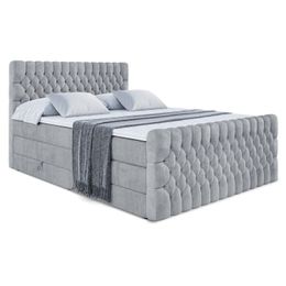 BOXSPRINGBETT SERENE-Z KING - 140 x 200 - H3/H4 - Grau