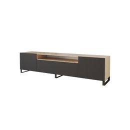 LOWBOARD ELIO-S 200x53x41 cm - Artisan / Schwarz