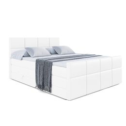 BOXSPRINGBETT ARDENI-Z KING - 200x200 - H3/H4 - Wei&szlig; Hochglanz