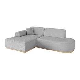 ECKSOFA Ottomane Links IREA-L1 - 232x165x80 cm Hellgrau