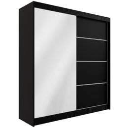 KLEIDERSCHRANK PAOKI - 200 cm - Schwarz