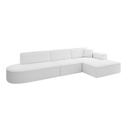 ECKSOFA Ottomane Rechts IREA-L2-v4 - 327x165x77 cm Wei&szlig;