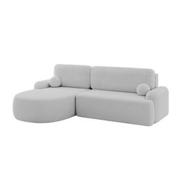ECKSOFA mit Schlaffunktion und Bettkasten LIRA-L - 264x172x89 Hellgrau