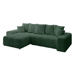 ECKSOFA Ottomane links ENIL-L 297x189x68 Gr&uuml;n Cord
