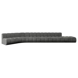 ECKSOFA modulares Sofa Brilo-L3 - 562x174x70 cm Dunkelgrau