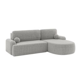 ECKSOFA mit Schlaffunktion und Bettkasten LIRA-L - 264x172x89 Hellgrau