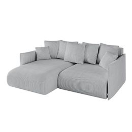 ECKSOFA Ottomane links ONESK-L 216x177x72 Grau Cord