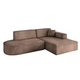 ECKSOFA Ottomane Rechts IREA-L1-v4 - 232x165x77 cm Braun