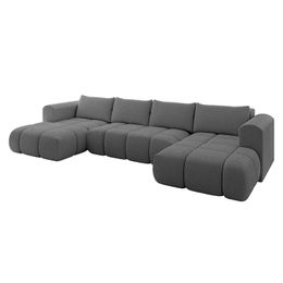 WOHNLANDSCHAFT CLOUD-U 405x185x90 Grau Boucl&eacute;