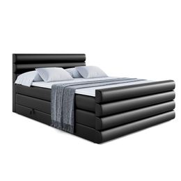 BOXSPRINGBETT CELESTIA-Z KING - 120x200 - H3/H4 - Schwarz Hochglanz