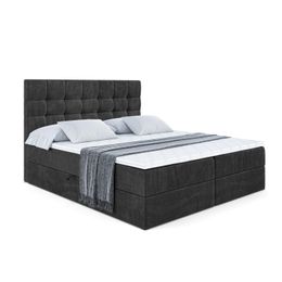 BOXBETT mit H4-Matratze und Lattenrost - BERO - 140x200 Schwarz