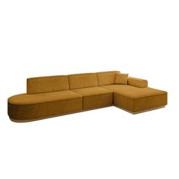 ECKSOFA Ottomane Rechts IREA-L2-v2 - 327x165x80 cm Senfgelb