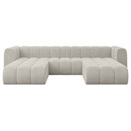 WOHNLANDSCHAFT modulares Sofa Joren-U1 - 319x177x70 cm Creme