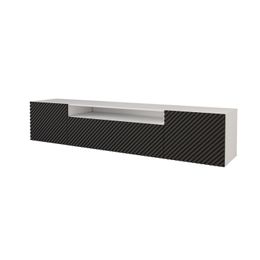 LOWBOARD ZENO-W 200x40x41 cm - Wei&szlig; / Schwarz