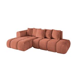 ECKSOFA Ottomane Links CLOUD-L-v1 280x185x90 Apricot Velours