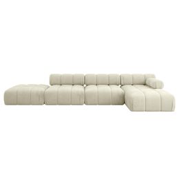ECKSOFA modulares Sofa Lizur-L2 - 380x160x70 cm Beige Velours