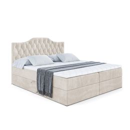 BOXBETT mit Matratze H3 und Lattenrost - VILA-1 - 180x200 cm Ecru