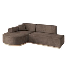 ECKSOFA Ottomane Links ARRIO-L1 - 243x171x83 cm Braun