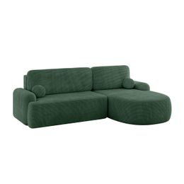 ECKSOFA mit Schlaffunktion und Bettkasten LIRA-L - 264x172x89 Gr&uuml;n