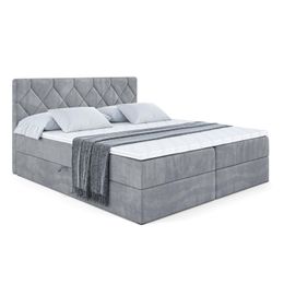 BOXBETT mit Matratze H4 und Lattenrost - CATOR - 140 x 200 - Grau